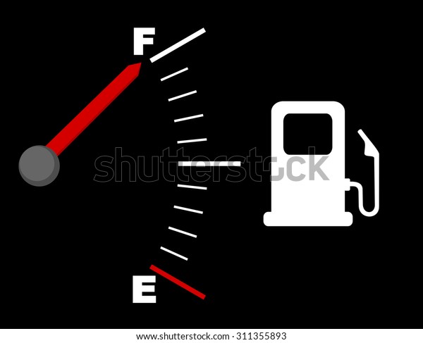 Icon Gas Station Fuel Indicator Dashboard Stock Vector (Royalty Free ...