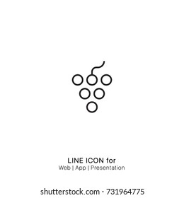 Icon Grape Graphic Design Single Icon Stock Vector (Royalty Free ...
