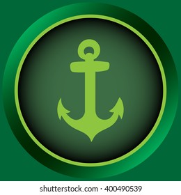 Icon Green Anchor Stock Vector (Royalty Free) 400490539 | Shutterstock