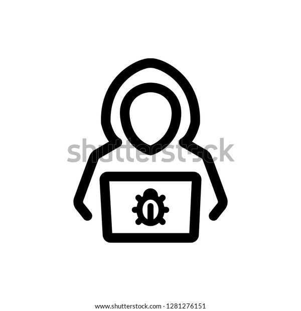 Icon Hacker Antivirus Shield Protection Virus Stock Vector (Royalty ...