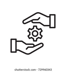 Icon Hand Gear Stock Vector (Royalty Free) 729960343 | Shutterstock