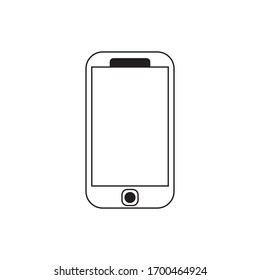 Icon Handphone Vector White Background Black Stock Vector (Royalty Free ...