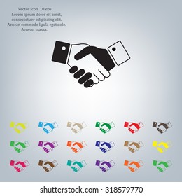 Icon Handshake Sign Stock Vector (Royalty Free) 318579770 | Shutterstock