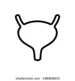 Urinary Bladder Urine Medical Line Icon Stock Vector (Royalty Free ...