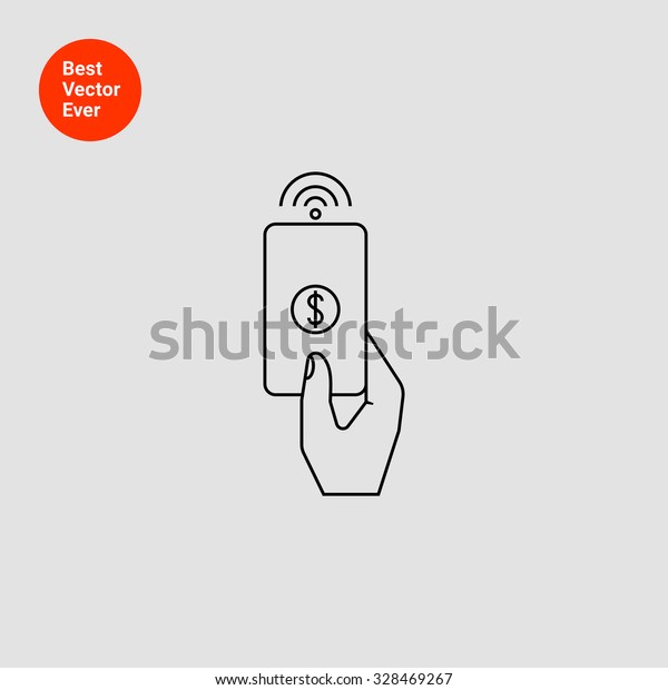 Icon Human Hand Holding Proximity Card Stock Vector (Royalty Free ...