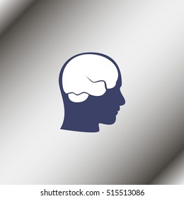 Icon Human Head Brain Stock Vector (Royalty Free) 503574265 | Shutterstock