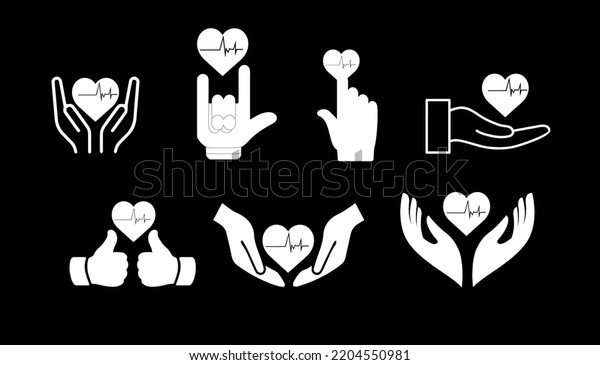 Icon Image Black White Hand Symbol Stock Vector (Royalty Free ...