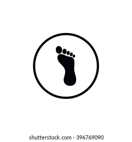 Human Footprints Vector Icon Black Colored Stock Vector (Royalty Free ...