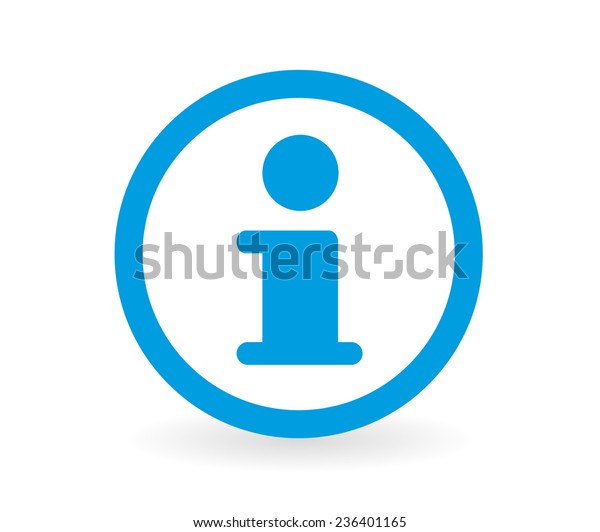 Icon Information Sign Blue White Abstract Stock Vector (Royalty Free ...