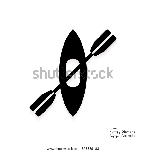 Icon Kayak Paddle Stock Vector (Royalty Free) 323336183