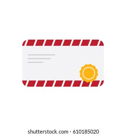 Icon Letter Stamp White Background Stock Vector (Royalty Free ...
