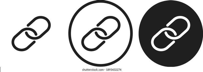 Icon Link Hyperlink Black Outline Logo Stock Vector (Royalty Free ...