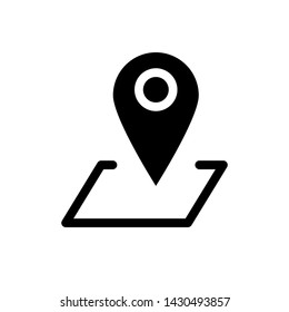 Icon Location Line Art Vector Illustration Stock Vector (Royalty Free ...