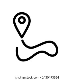 Icon Location Line Art Vector Illustration Stock Vector (Royalty Free ...