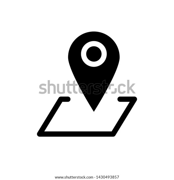 Icon Location Line Art Vector Illustration Stock Vector (Royalty Free ...