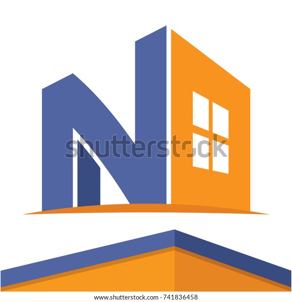 Icon Logo Construction Business Initials Letter Stock Vector (Royalty ...