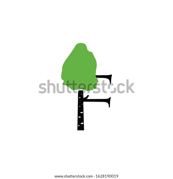 Icon Logo Letter F Icon Tree Stock Vector (Royalty Free) 1628190019 ...