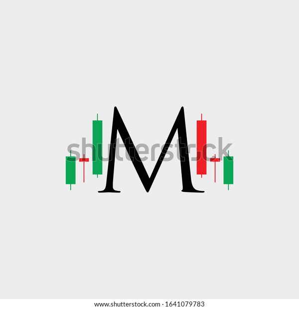Icon Logo Letter M Candle Trading Stock Vector (Royalty Free ...
