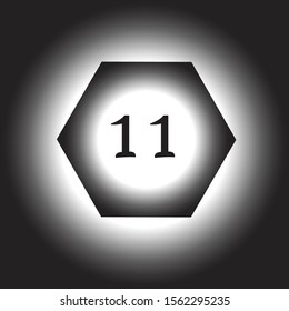 Icon Logo Number Eleven Background Stock Vector (Royalty Free ...