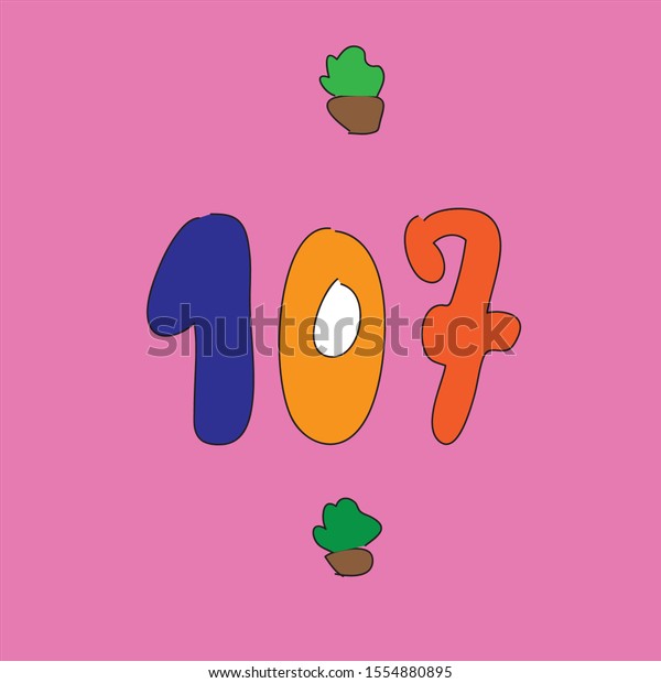Icon Logo Number One Hundred Seven Stock Vector (Royalty Free ...