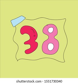 Icon Logo Number Thirtyeight Background Stock Vector (Royalty Free ...