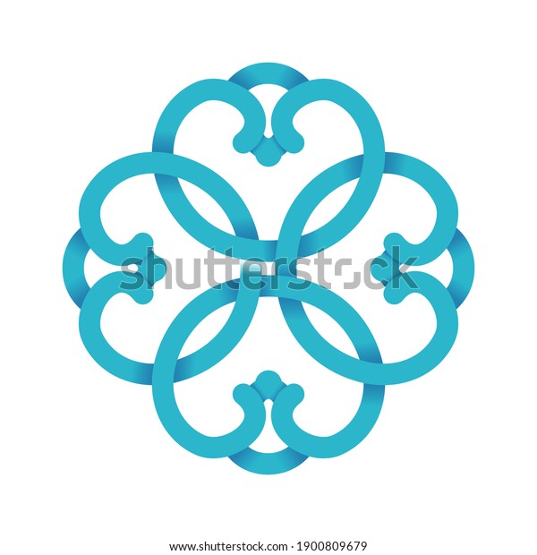 Icon Logo Trademark Form Interwoven Element Stock Vector (Royalty Free ...