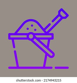 Icon Logo Vector Illustration Sand Bucket Stock Vector (Royalty Free ...