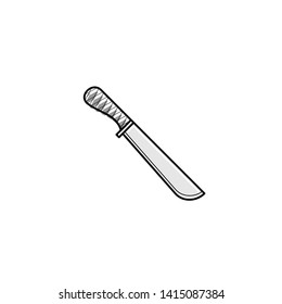 Icon Machete Gray Line Art Stock Vector (Royalty Free) 1415087384 ...