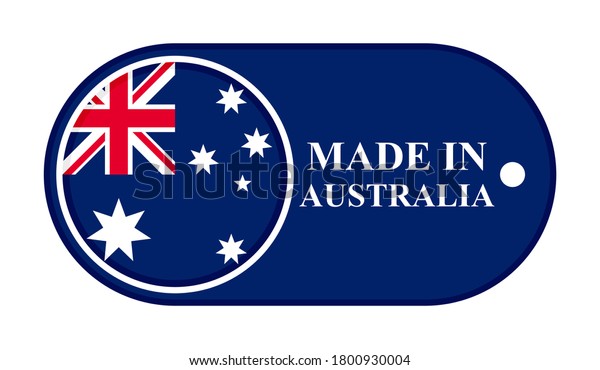 Icon Made Australia Isolated On White Stock Vector (Royalty Free ...