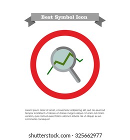 Icon Magnifying Glass Graph Stock Vector (Royalty Free) 325662977 ...