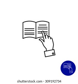 Icon Man Hand Tracing Text Finger Stock Vector (Royalty Free) 309192734 ...