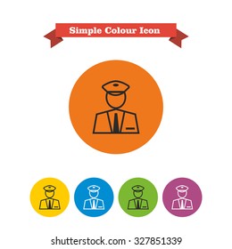 Icon Man Silhouette Border Control Service Stock Vector (Royalty Free ...