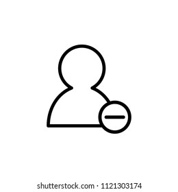 Minus User Icon Different Shapes Thickness Stock Illustration ...