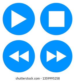 Icon Music Buttons Vector Color Eps Stock Vector (Royalty Free ...