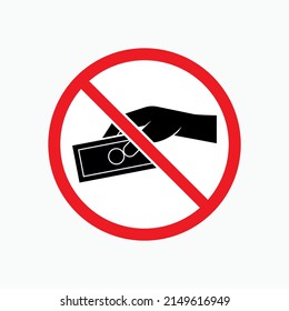 Icon No Tips Bribery Anti Corruption Stock Vector (Royalty Free ...
