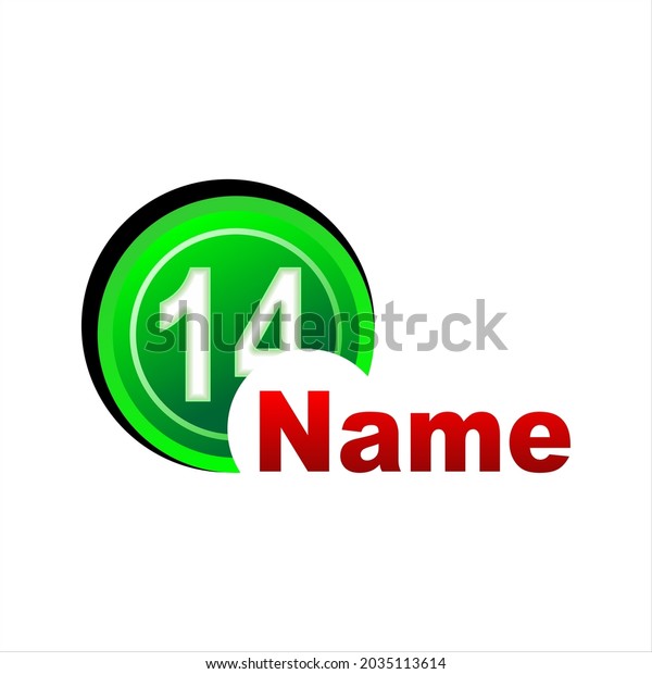Icon Number 14 Clipart Vector Illustration Stock Vector (Royalty Free ...