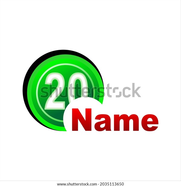 Icon Number 20 Clipart Vector Illustration Stock Vector (Royalty Free ...