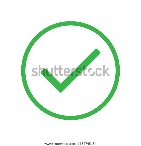 Icon Okay Ok Yes Right Stock Vector (Royalty Free) 1154745154 ...