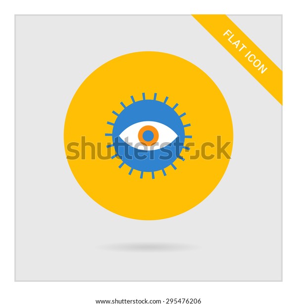 Icon Open Human Eye Circle Stock Vector (Royalty Free) 295476206 ...