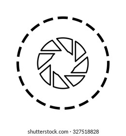 Icon Outline Within Dotted Circle Shutter Stock Vector (Royalty Free ...