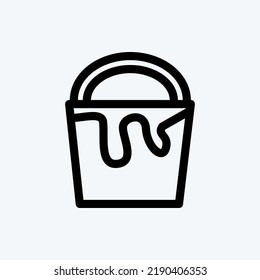 Icon Paint Bucket Suitable Building Symbol Stock Vector (Royalty Free ...