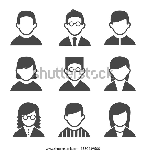 Icon People Human Figures Working People 스톡 벡터(로열티 프리) 1530489500 ...