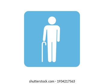 Icon Person Cane Stock Vector (Royalty Free) 1934217563 | Shutterstock