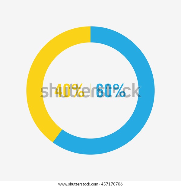 Icon Pie Blue Yellow Chart 40 Stock Vector (Royalty Free) 457170706 ...