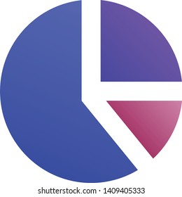 Icon Pie Chart Gradients: vector de stock (libre de regalías ...