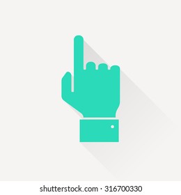 Hand Cursor Icon Blue Symbol On: เวกเตอร์สต็อก (ปลอดค่าลิขสิทธิ์ ...