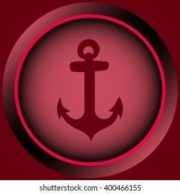 Icon Red Anchor Stock Vector (Royalty Free) 400466155 | Shutterstock