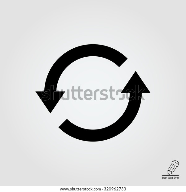 Icon Reload Sign Arrow Circle Pictogram 스톡 벡터(로열티 프리) 320962733 ...