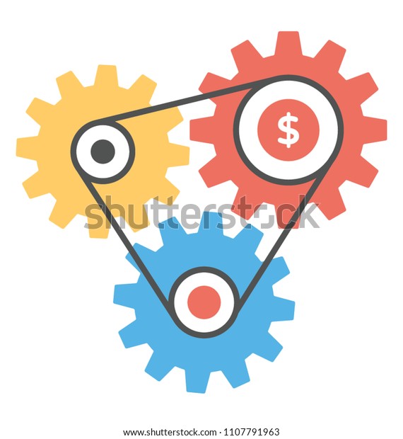 Icon Represents Concept Automated Income System Stock Vector (Royalty ...