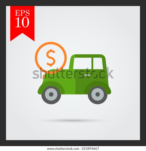 Icon Retro Car Dollar Sign Stock Vector (Royalty Free) 325894667 ...